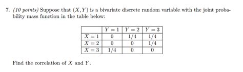 Solved 10 Points Suppose That Xy Is A Bivariate