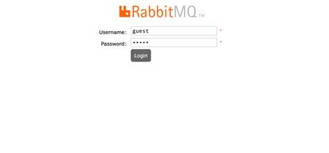rabbitmq default login and password