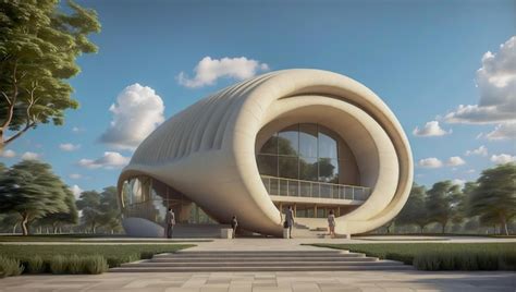 Edificio De La Arquitectura Creativa En Forma De Caracol Foto Premium