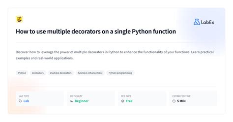 How To Use Multiple Decorators On A Single Python Function Labex
