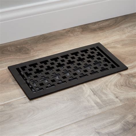 Durand Cast Iron Floor Register Black 6 X 12 6 5 8 X 13 1 4