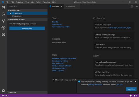 Guías de Visual Studio Code Buscar Tutorial