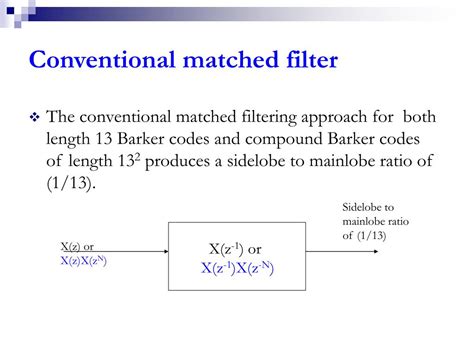 Ppt Multiplicative Mismatched Filters For Barker Codes Powerpoint