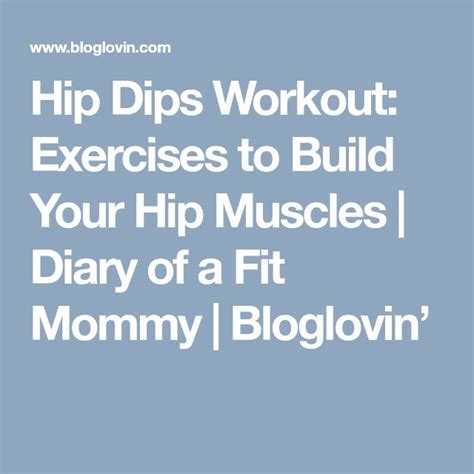 Hip Dips Workout Exercises To Build Your Hip Muscles Diary Of A Fit