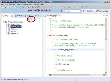 Sveditor User Guide Source Navigation