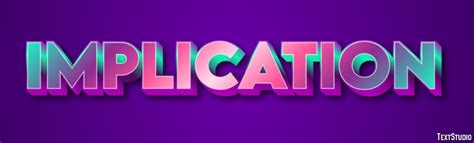 Implication Text Effect And Logo Design Word