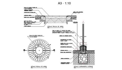 Tree Grid Detail Plan And Section Autocad File Detailed Plans Autocad How To Plan