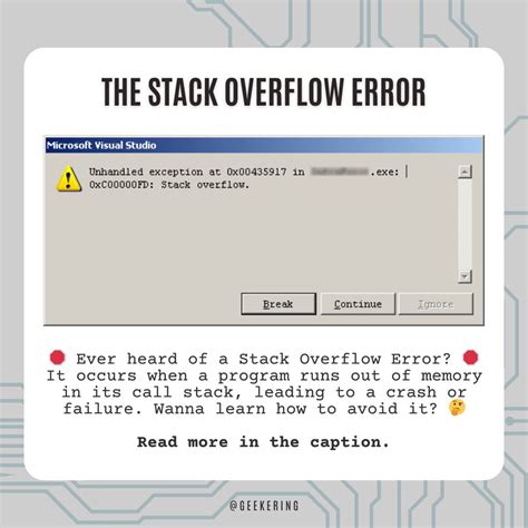 The Stack Overflow Error Often Happens Due To Geekering