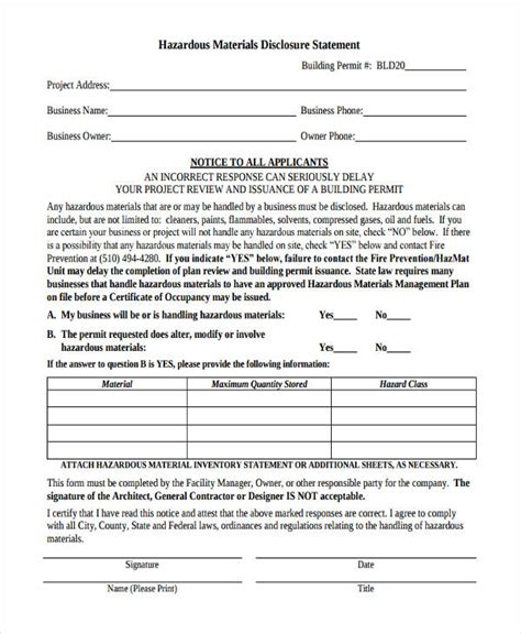 Disclosure Statement