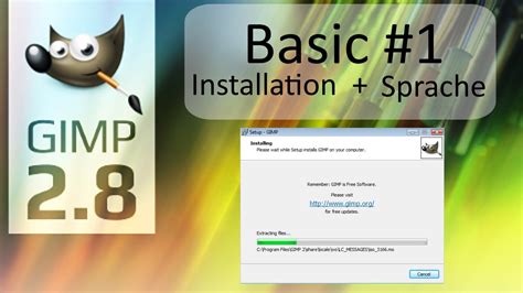gimp 2 8 tutorial basics 1 infos installation sprache