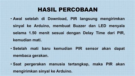 Alarm Penanda Gerak Manusia Dengan Sensor Pir Pptx