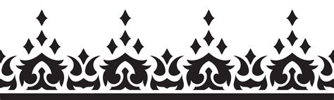 Ethnic Seamless Border Pattern Ornament Vector Illustration Classic Ornate Element Baroque