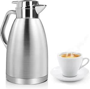 Jarra Térmica De Café De 68 Onzas Con Aislamiento Térmico De Acero Inoxidable De Doble Pared Al