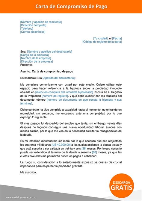 Formato Carta Compromiso De Pago Rechtsanwaelte Schueler