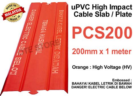 Upvc High Impact Cable Slab Plate Orange Green 120mm X 1 Meter