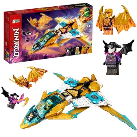 LEGO Ninjago Złoty smoczy odrzutowiec Zanea 71770 12939368645 oficjalne archiwum Allegro