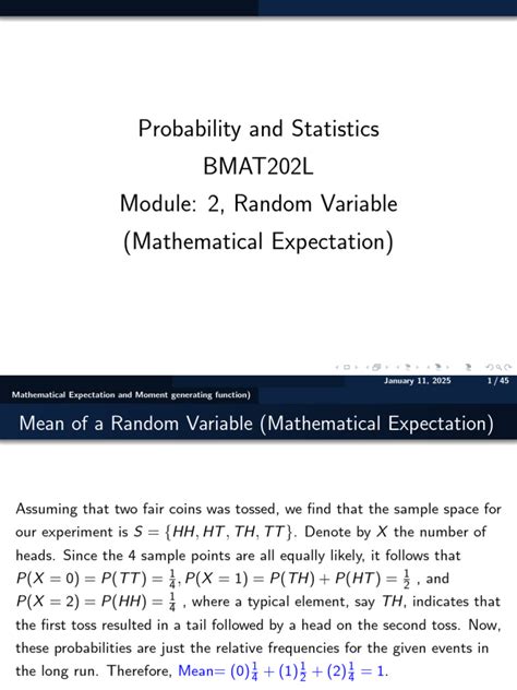 6 Mathematical Expectation And Its Properties Covariance 20 01 2025