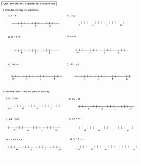 Graphing Absolute Value Equations Worksheet E