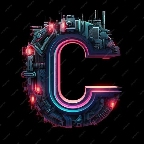 Stylized Letter C Design Premium Ai Generated Image