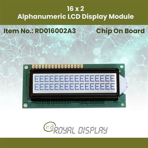 16 X 2 Alphanumeric Lcd Display Module Chip On Board Cob Rd016002a3