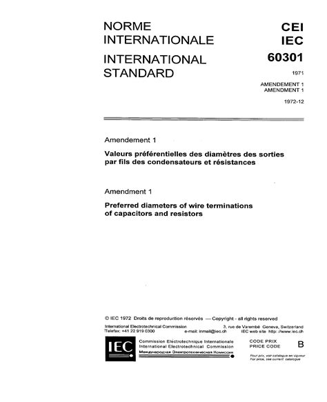 Iec 60301 Amd1 Ed 20 B1972 Amendment No 1
