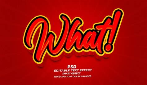 Premium Psd What 3d Editable Text Effect Photoshop Psd Style
