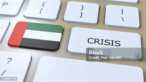 아랍 에미리트 연합 아랍 에미리트 위기 국기 와 단추 와 텍스트 3d 일러스트 0명에 대한 스톡 사진 및 기타 이미지 Istock