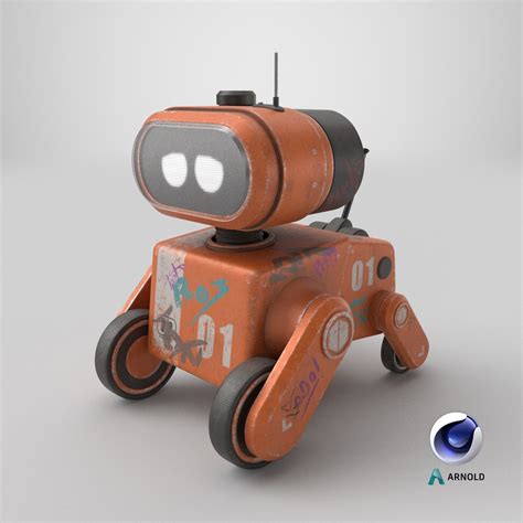Cute Robot Model Turbosquid 2211444
