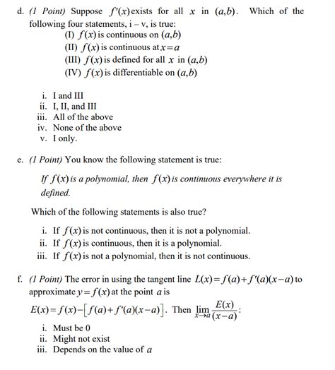 Solved Cl Point Suppose F X Exists For All X In Which Course Hero