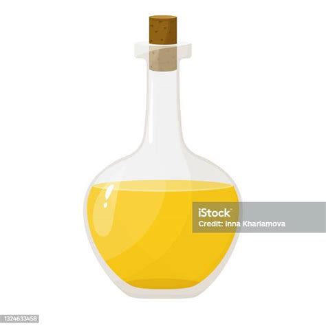 흰색에 고립 된 유리 병에 드딜 플랫 스타일로 벡터 그림 버진 유기농 건강 오일 제품 씨 오일 만화에 대한 스톡 벡터 아트 및 기타 이미지 Istock