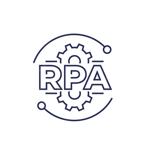 Premium Vector Rpa Line Icon Robotic Process Automation