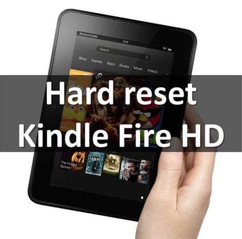 Hard Reset Kindle Fire HD Restore Factory Settings