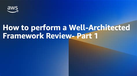 Well Architected Framework Review の実施方法 パート 1 Amazon Web Services ブログ Well Architected Framework Review の実施方法 パート 1 Amazon Web Services ブログ