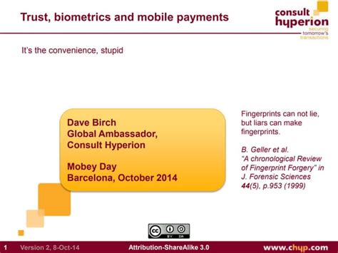Trust Biometrics And Mobile Payments Pptx Credit Cards Personal Debt