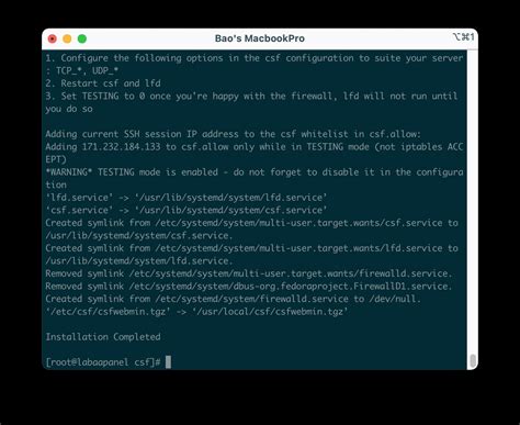 Install And Configure CSF Config Server Firewall On CentOS