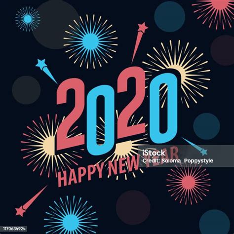 새해 복 많이 받으시고 2020 겨울 휴가 인사말 카드 디자인 템플릿입니다 파티 포스터 배너 또는 초대 금 반짝이는 별 색종이 반짝이 장식 황금 선물 활 벡터 배경 12월