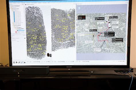 Forensic Fingerprint Analysis Greeting Card By Science Photo Library
