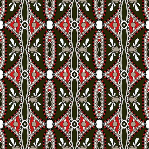 Premium Vector Geometry Vintage Floral Seamless Pattern