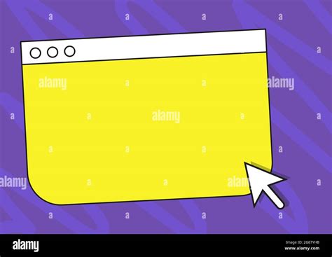 Colorful Web Page Browsing Drawing With Cursor Pointer Below Empty