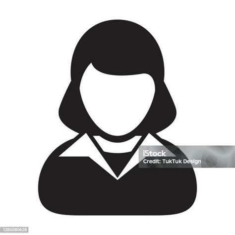 소녀 아이콘 벡터 사용자 프로필 아바타 기호 평평한 색상 글리프 픽토그램 기호에서 비즈니스에 대 한 경영자에 대한 스톡 벡터 아트 및 기타 이미지 Istock