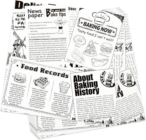 Baking Paper Cuts 25 X 25 Cm 200 Sheets Deli Paper Sheets Chip Paper Wrap Paper For Burgers