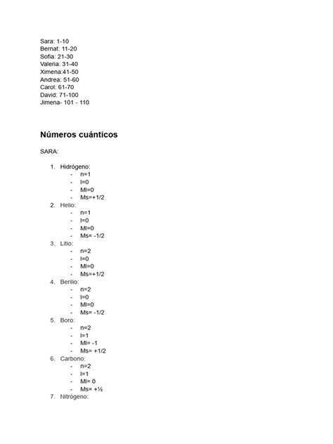 Números Cuánticos Pdf