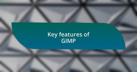 How I Set Up A Gimp Workspace