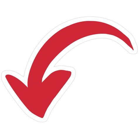 Curved Red Arrow Sticker In 2025 Red Arrow Sticker Design Vinyl