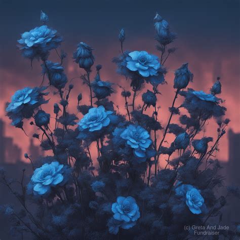 Sunset Flowers By Greta And Jade Fundraiser Wall Art