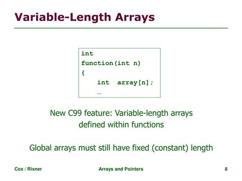 PPT Arrays And Pointers In C PowerPoint Presentation Free Download ID