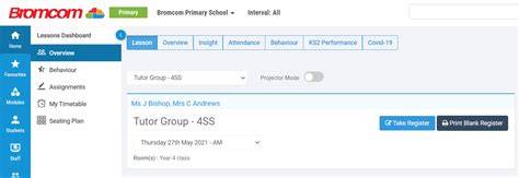 How To Take A Primary Register Bromcom
