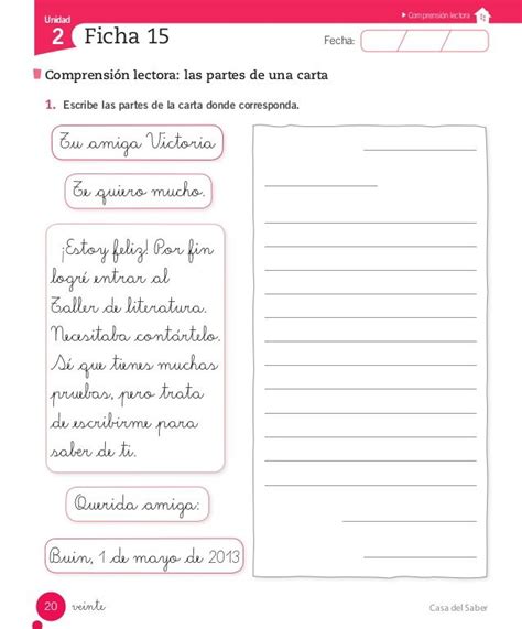 Cartas Primero De Primaria Buscar Con Google Escritura De Cartas Partes De Una Carta Libro
