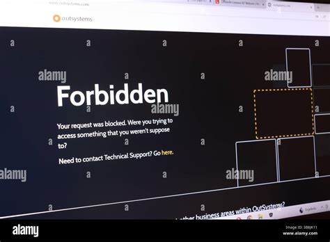 Website Access Denied Message On Outsystems Platform With Error Notice