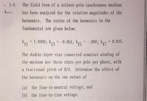 4 The Field Form Of A Salient Pole Synchronous